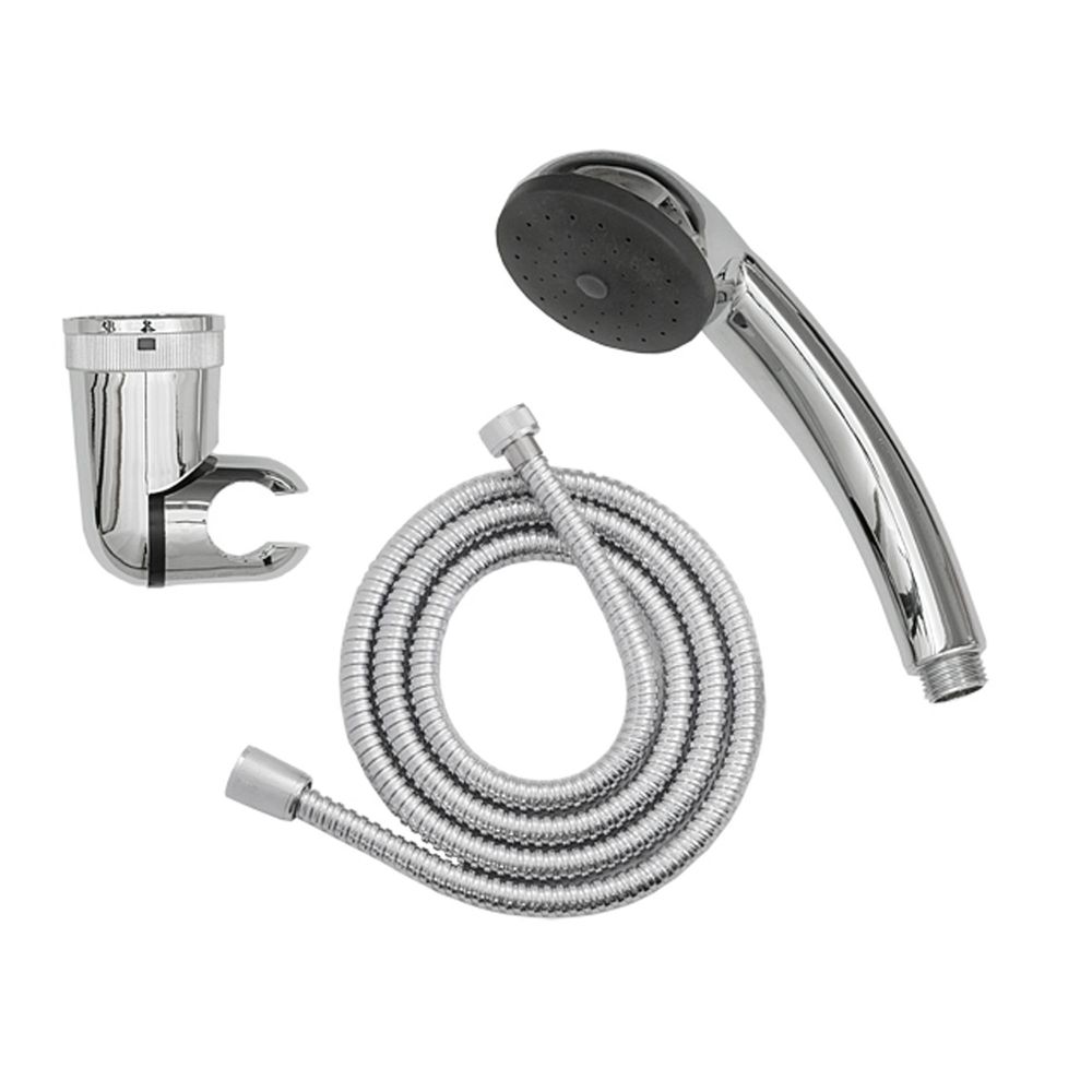 Set Mango Ducha 3 Piezas 1,50 Metros Cromo Blanco
